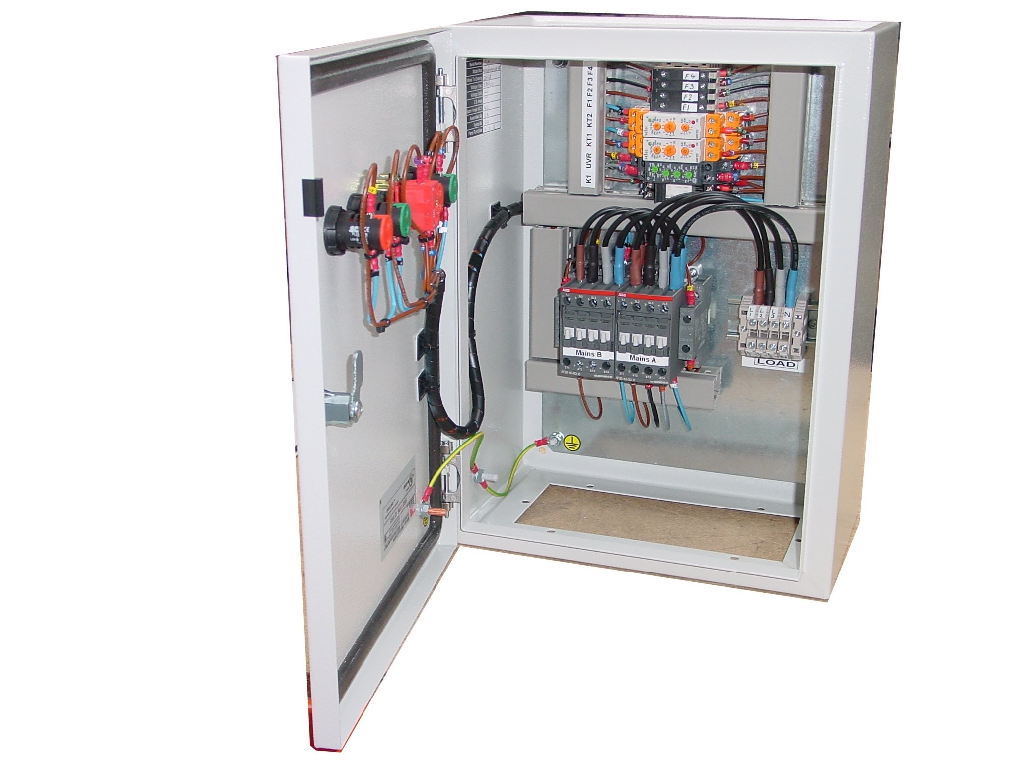 45A automatic transfer switch mains - mains UVR 3 phase 400v with ABB ...